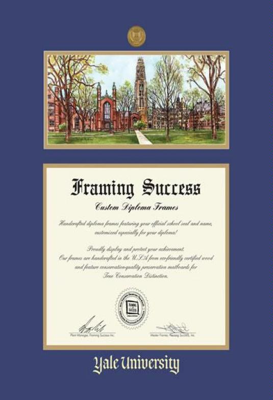 Custom Diploma Frames & Certificate Frames - Framing Success: Yale U ...