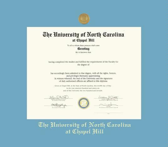 Custom Diploma Frames & Certificate Frames - Framing Success: UNC ...