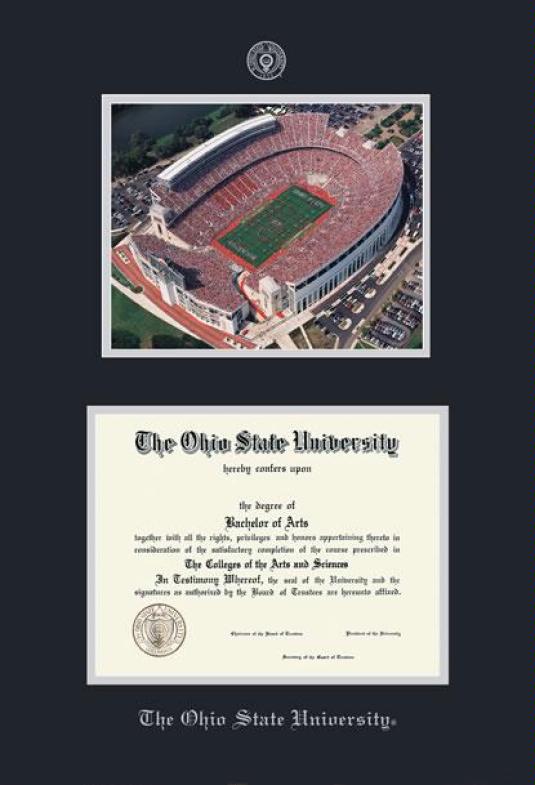 Custom Diploma Frames & Certificate Frames - Framing Success: The Ohio ...
