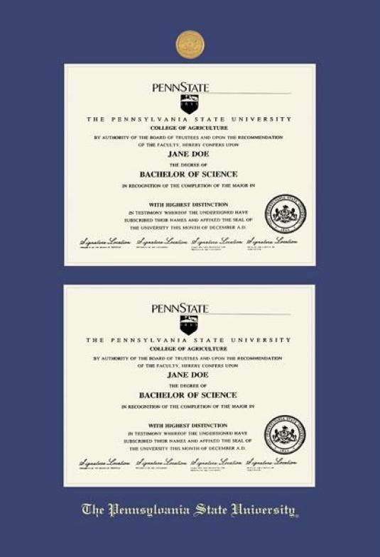 Penn State Diploma Fram