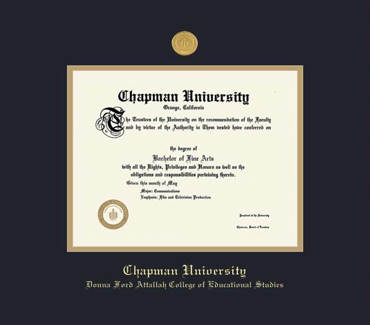Custom Diploma Frames & Certificate Frames - Framing Success: Chapman U ...