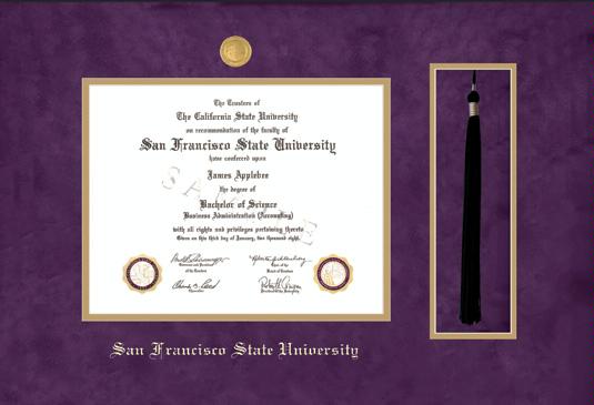 Custom Diploma Frames & Certificate Frames - Framing Success: SFSU ...