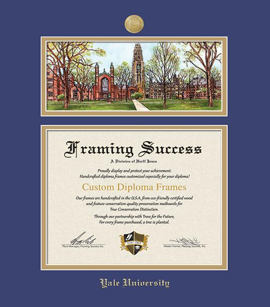 Custom Diploma Frames & Certificate Frames - Framing Success: Yale U. Diploma (9/22-Pres ...