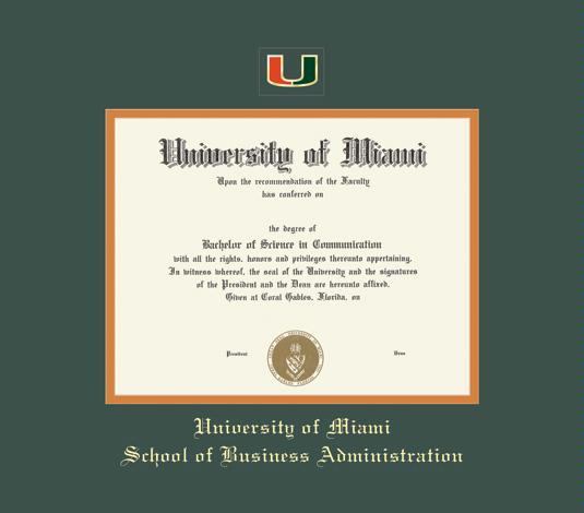University Of Miami Diploma