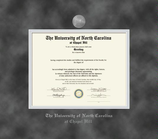 Custom Diploma Frames & Certificate Frames - Framing Success: UNC ...