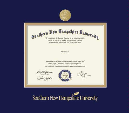 Custom Diploma Frames & Certificate Frames - Framing Success: SNHU PhD ...
