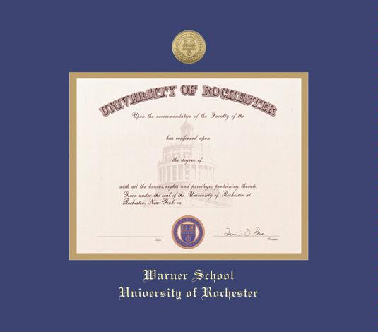 Custom Diploma Frames & Certificate Frames - Framing Success: U of Rochester Warner School-PhD w ...