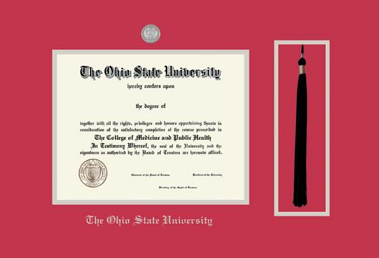 Custom Diploma Frames & Certificate Frames - Framing Success: The Ohio State U. Dip./Tassel w ...