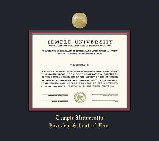 Custom Diploma Frames & Certificate Frames - Framing Success: Temple U ...