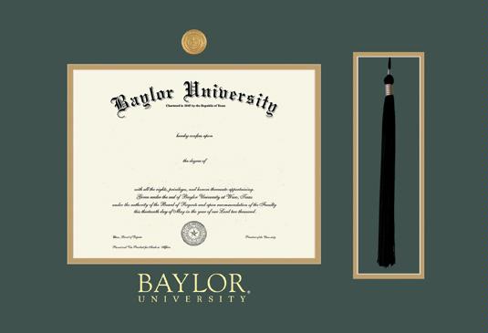 Custom Diploma Frames & Certificate Frames - Framing Success: Baylor U. Diploma w/Tassel Cut-out ...