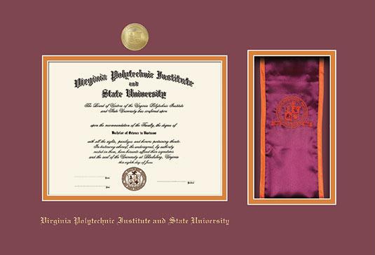 Custom Diploma Frames & Certificate Frames - Framing Success: VA Tech ...